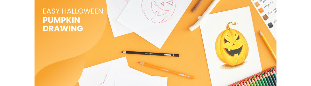 How to Draw a Realistic Pumpkin Step by Step — Arteza.co.uk