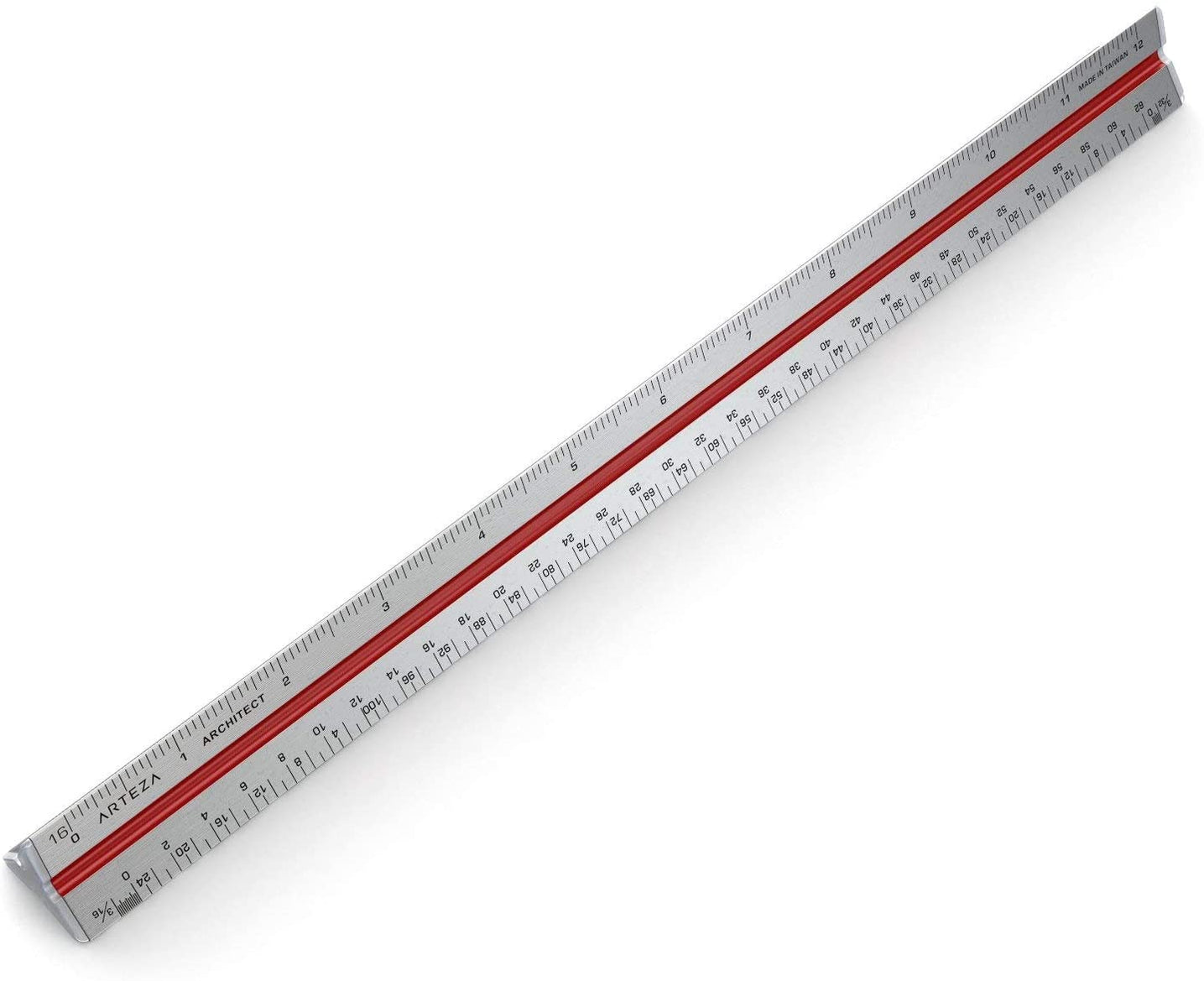12" Triangular Architect Scale Ruler - Aluminium — Arteza.co.uk