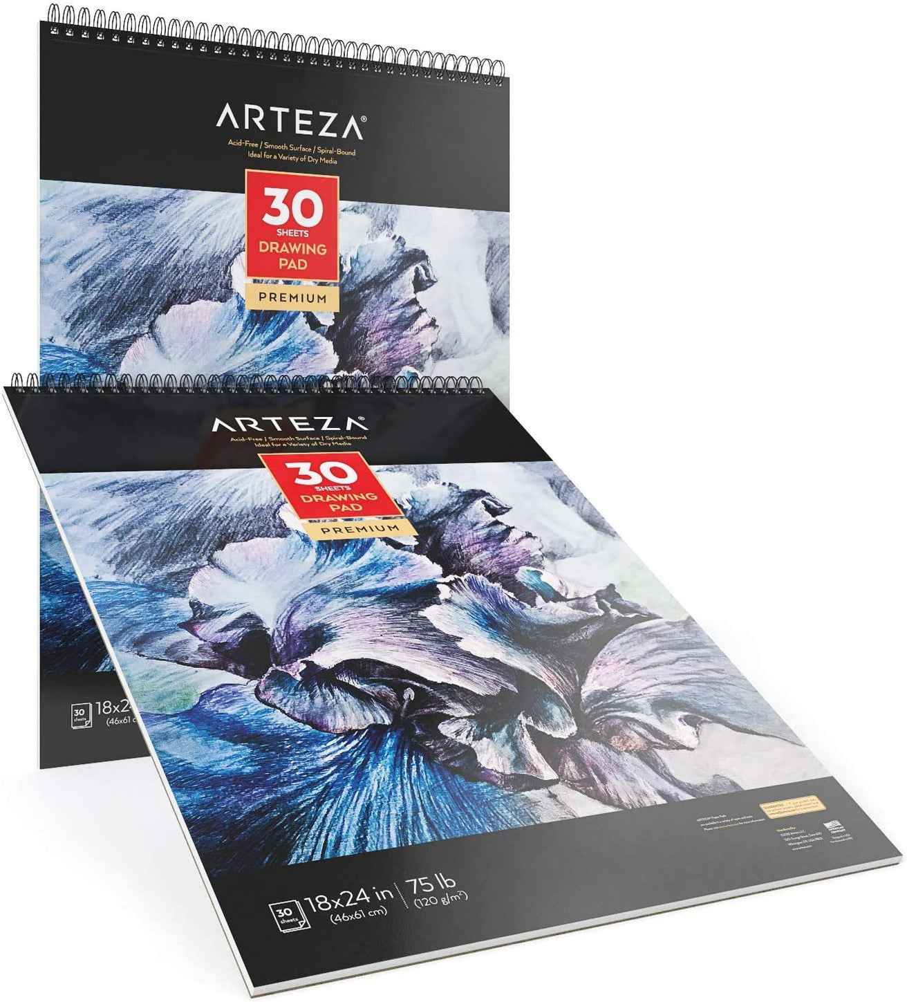 Drawing Pad, 45cm x 61cm, 30 Sheets- Pack of 2 — Arteza.co.uk