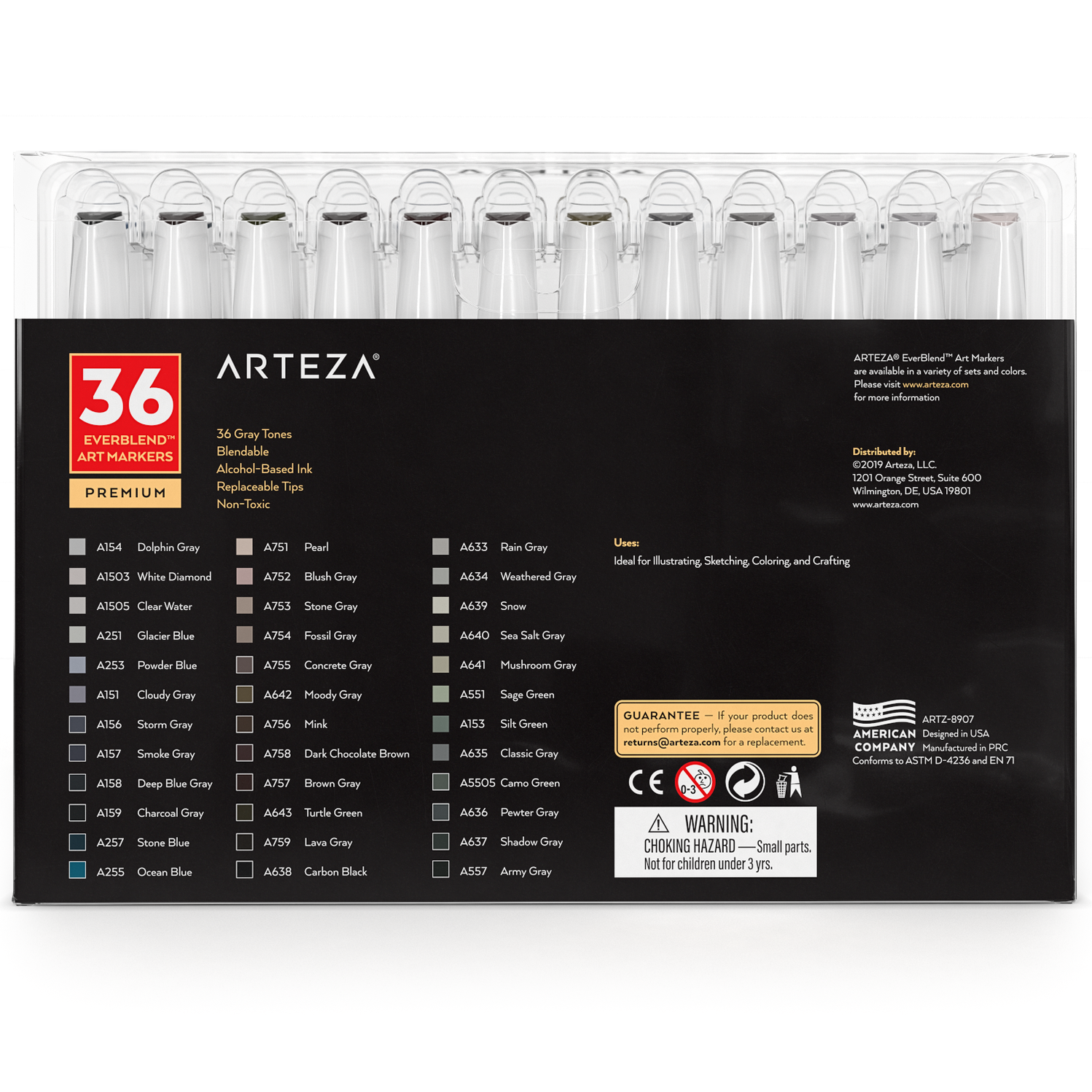 EverBlend Art Markers, Grey Tones - Set of 36 — Arteza.co.uk
