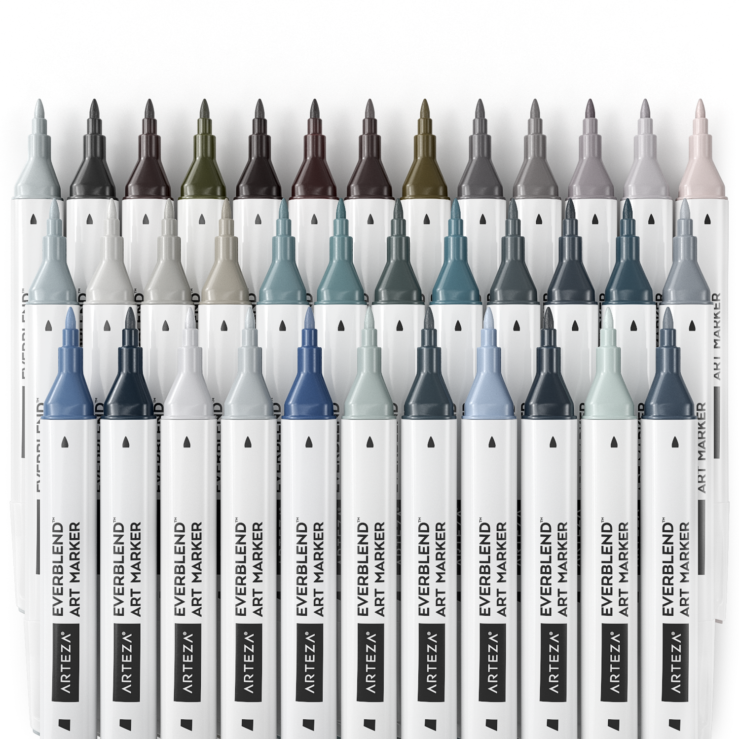 EverBlend Art Markers, Grey Tones - Set of 36 — Arteza.co.uk