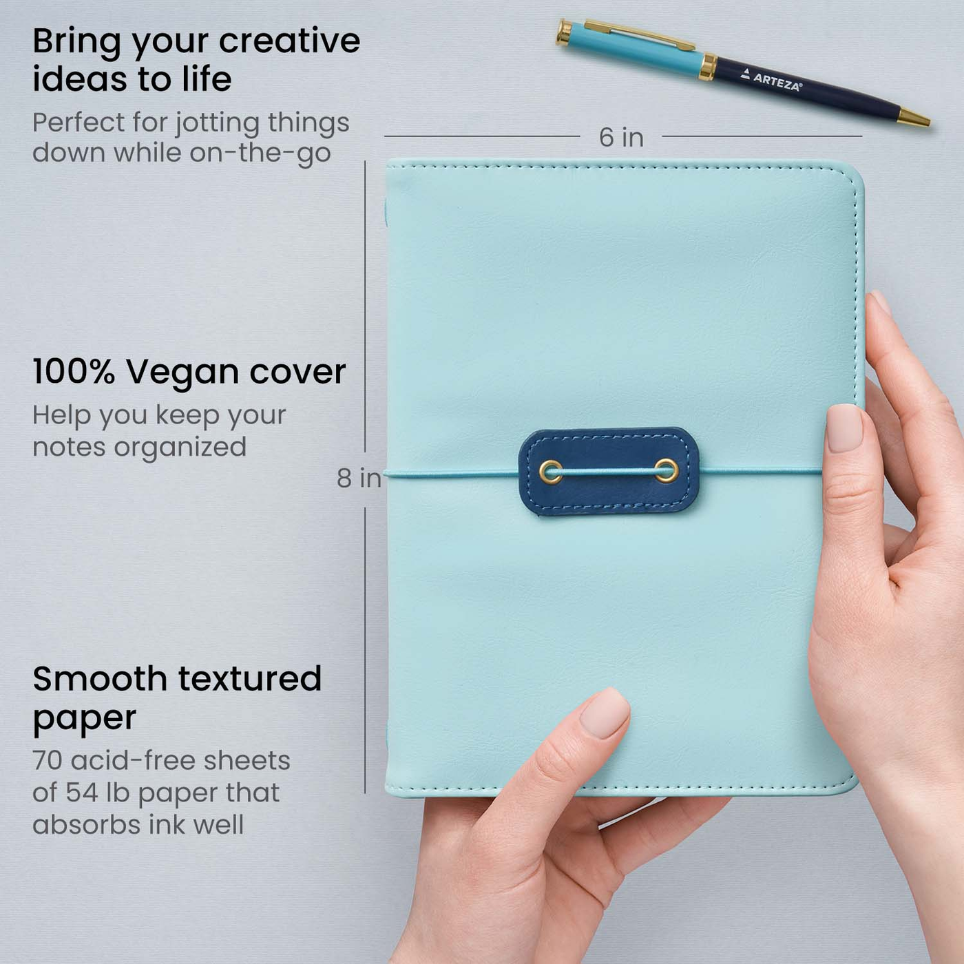 Blue Journals Gift Set - Set of 2 Lined & Bullet Journals — Arteza.co.uk