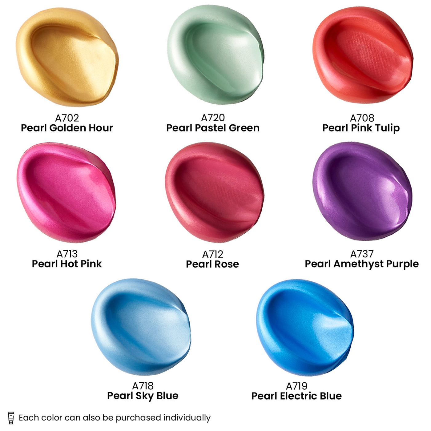 Metallic Acrylic Artist Paint, Jewel Tones, 120ml Tubes — Arteza.co.uk