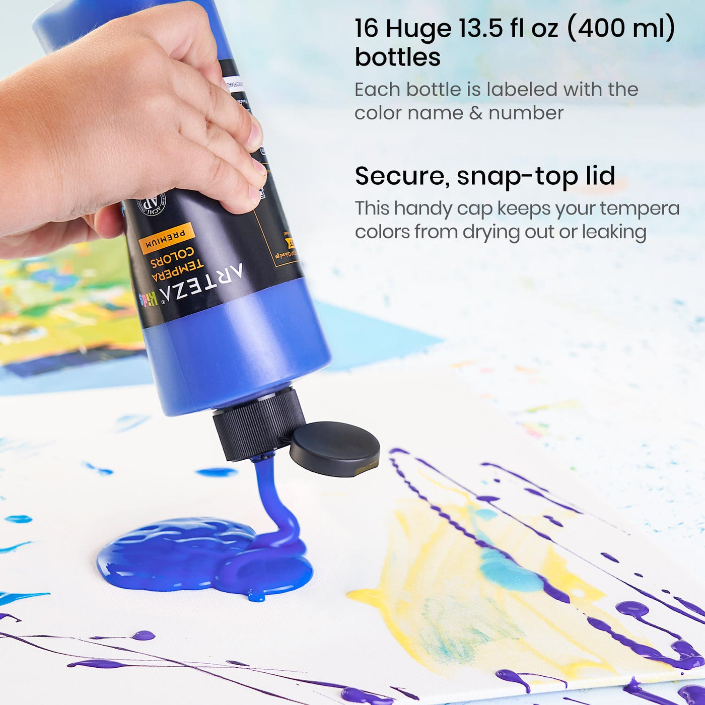 Tempera Paint, 400ml - Set of 16 Colours — Arteza.co.uk